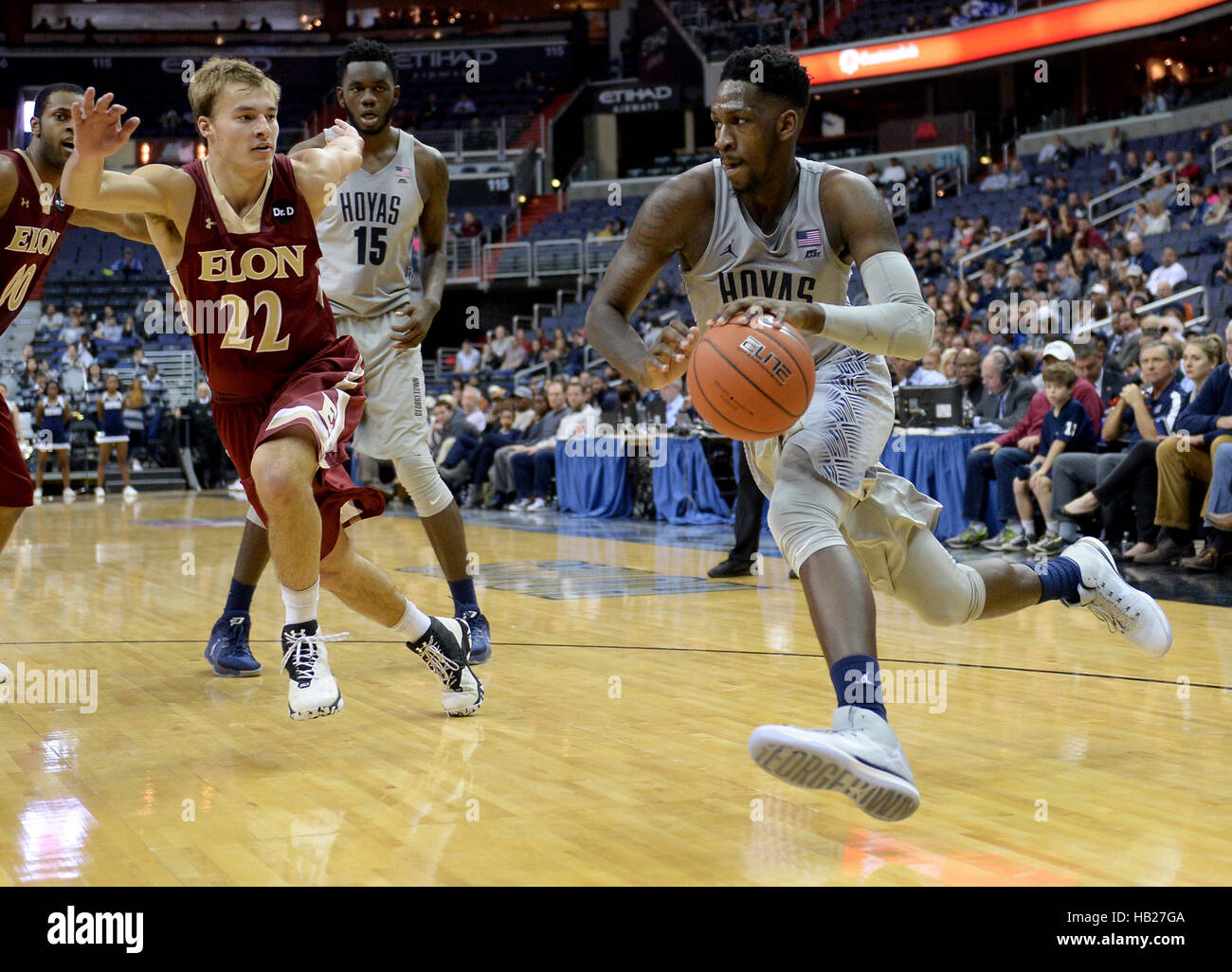 Washington, DC, USA. 4th Dec, 2016. Georgetown guard L.J. PEAK (0 ...
