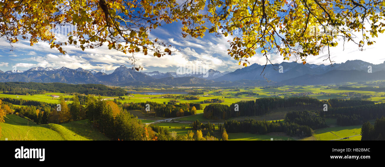 wide panorama landscape in Bavaria, Germany Stock Photo - Alamy
