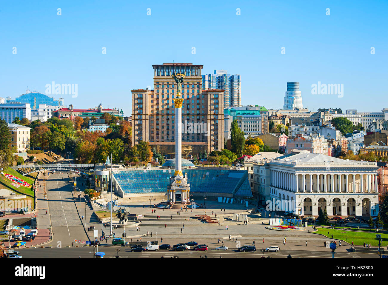 Independence Square front view, Ukraine Stock Photo - Alamy