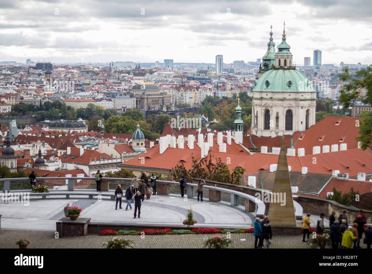 View over the rooftops of Prague Stock Photo - Alamy