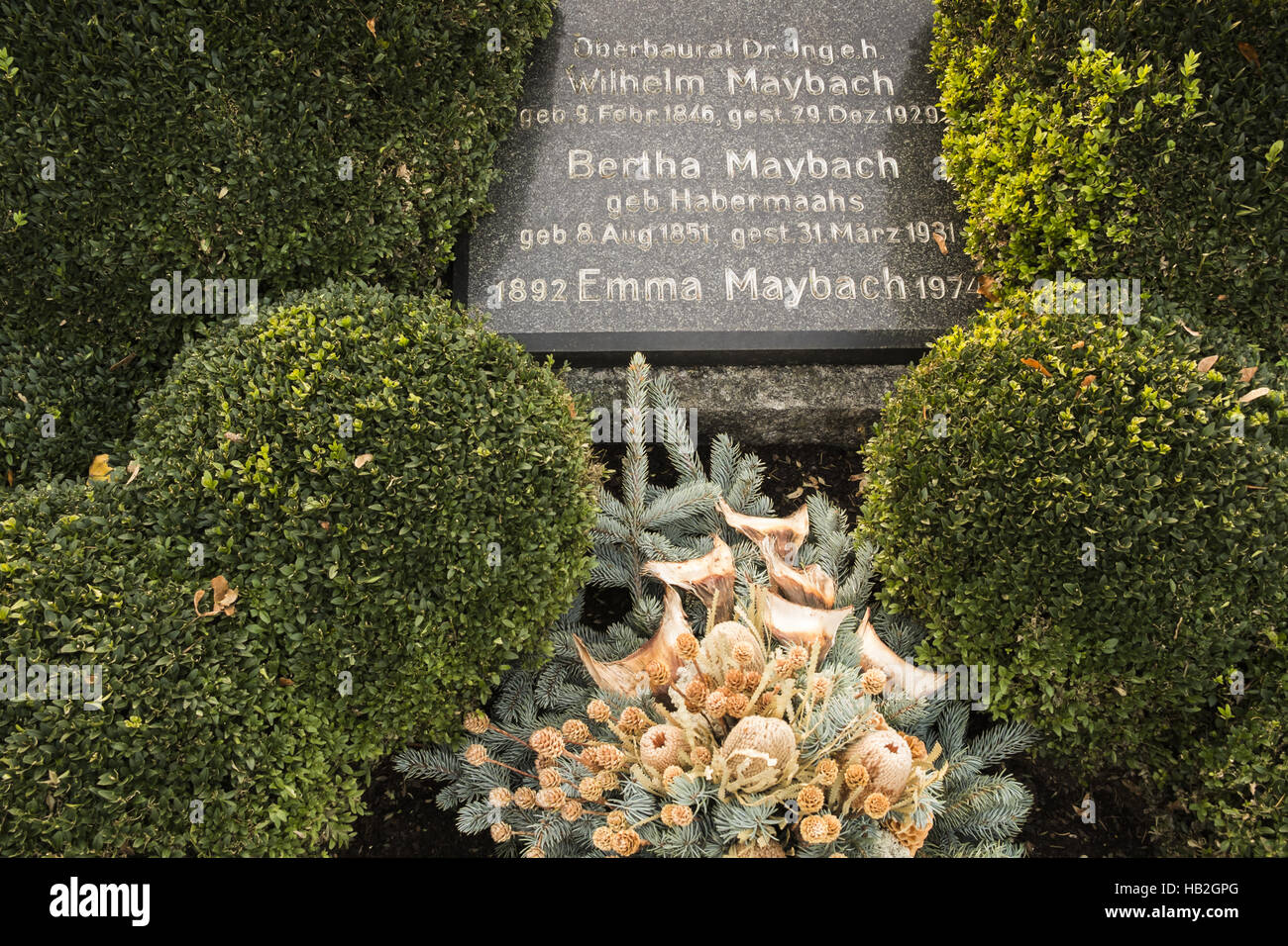 graveside wilhelm maybach Stock Photo - Alamy