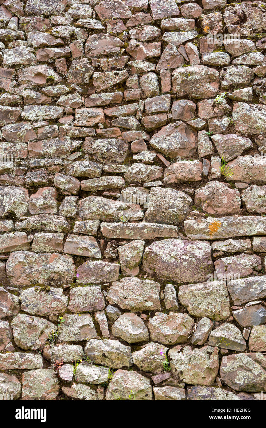 Inca wall made of stones in the Sacred Valley, Peru Stock Photo - Alamy