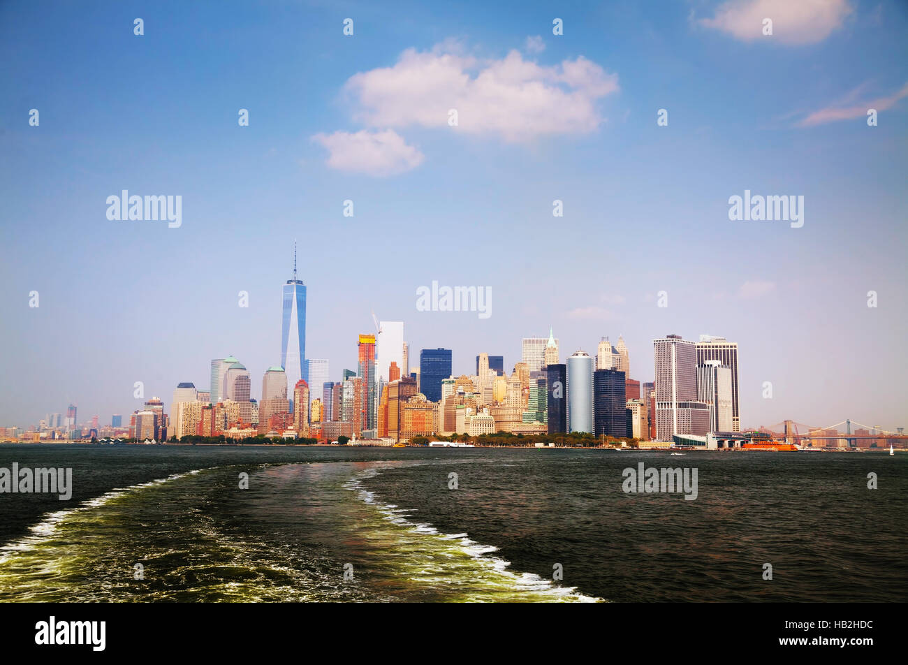 Manhattan downtown overview Stock Photo - Alamy