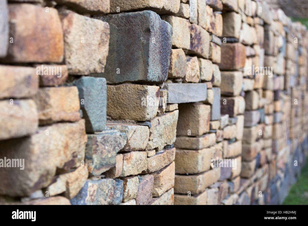 Inca wall made of stones in the Sacred Valley, Peru Stock Photo - Alamy
