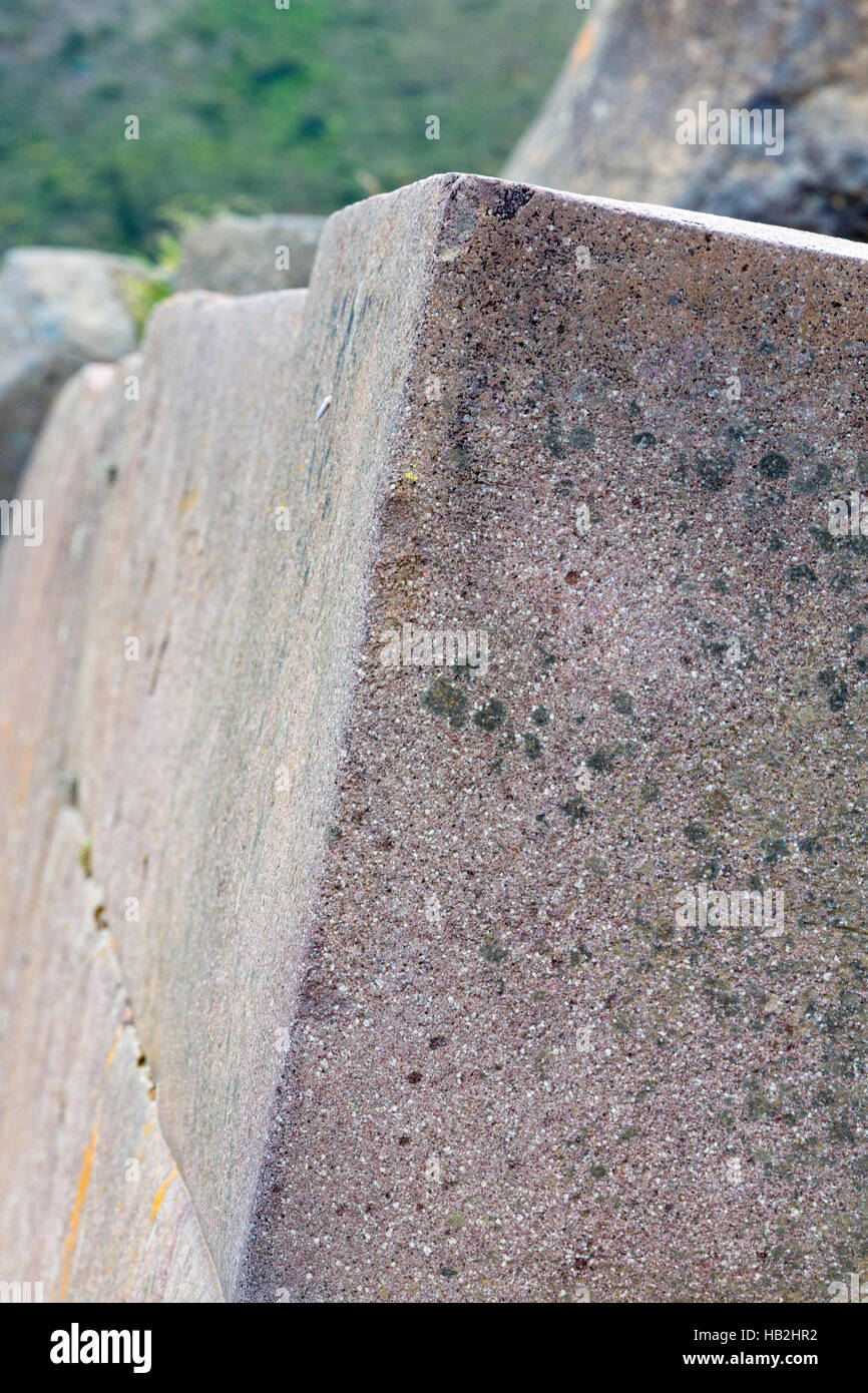 Inca wall made of stones in the Sacred Valley, Peru Stock Photo - Alamy