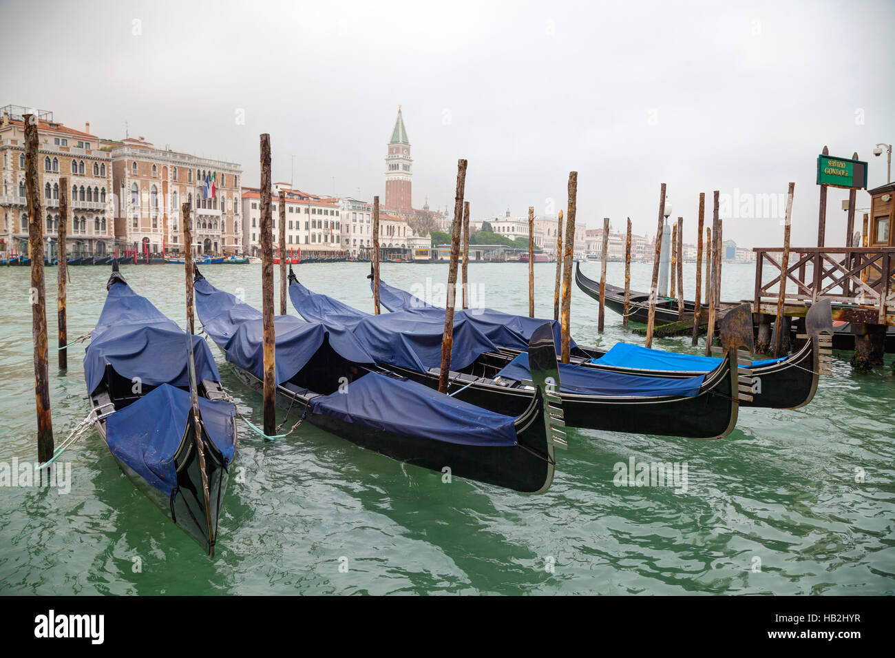 Gondolas floating in Grand Canal Stock Photo - Alamy