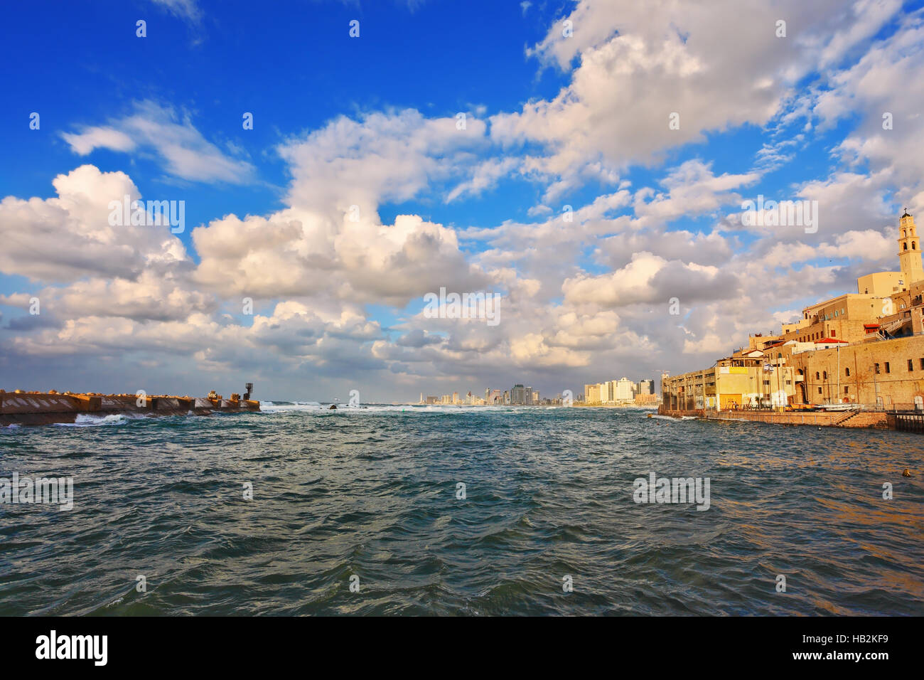 Sunset in Tel Aviv Stock Photo - Alamy