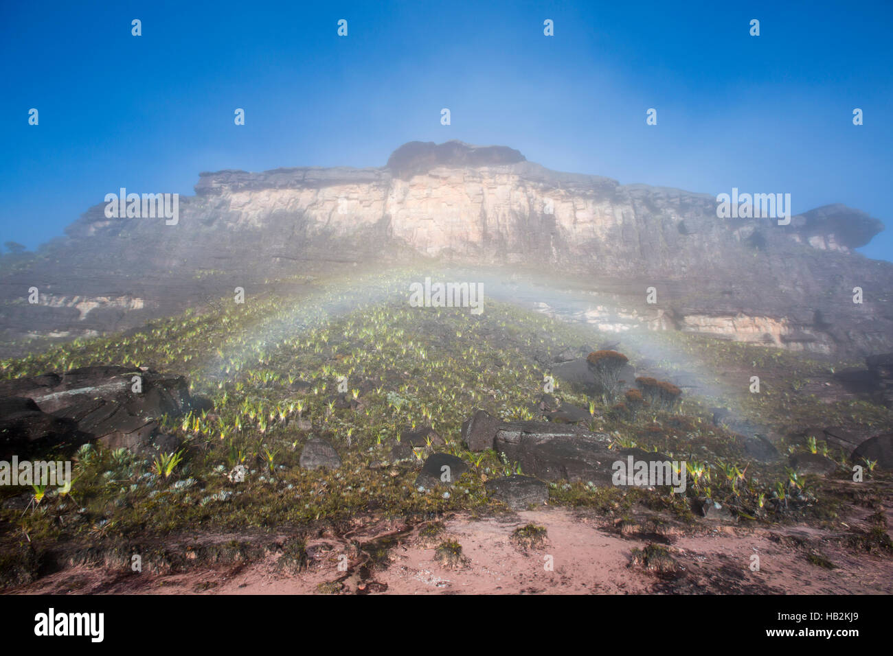 Surreal view on the top of Mount Roraima with rainbow Stock Photo - Alamy