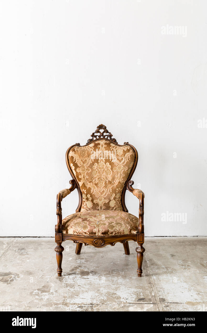 Brown Retro Chair Stock Photo - Alamy
