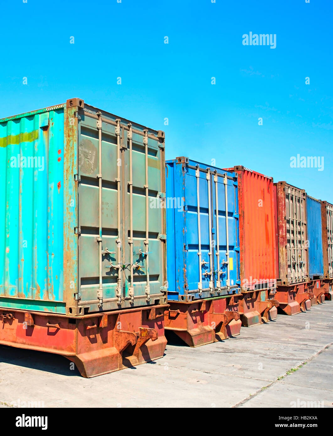 Rusty cargo containers hi-res stock photography and images - Alamy