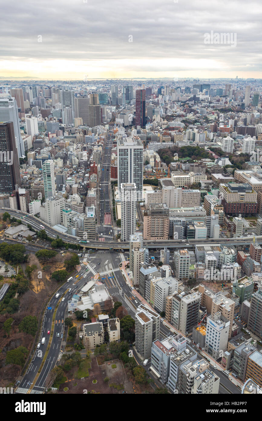 Urban aerial view of Tokyo, Japan Stock Photo - Alamy