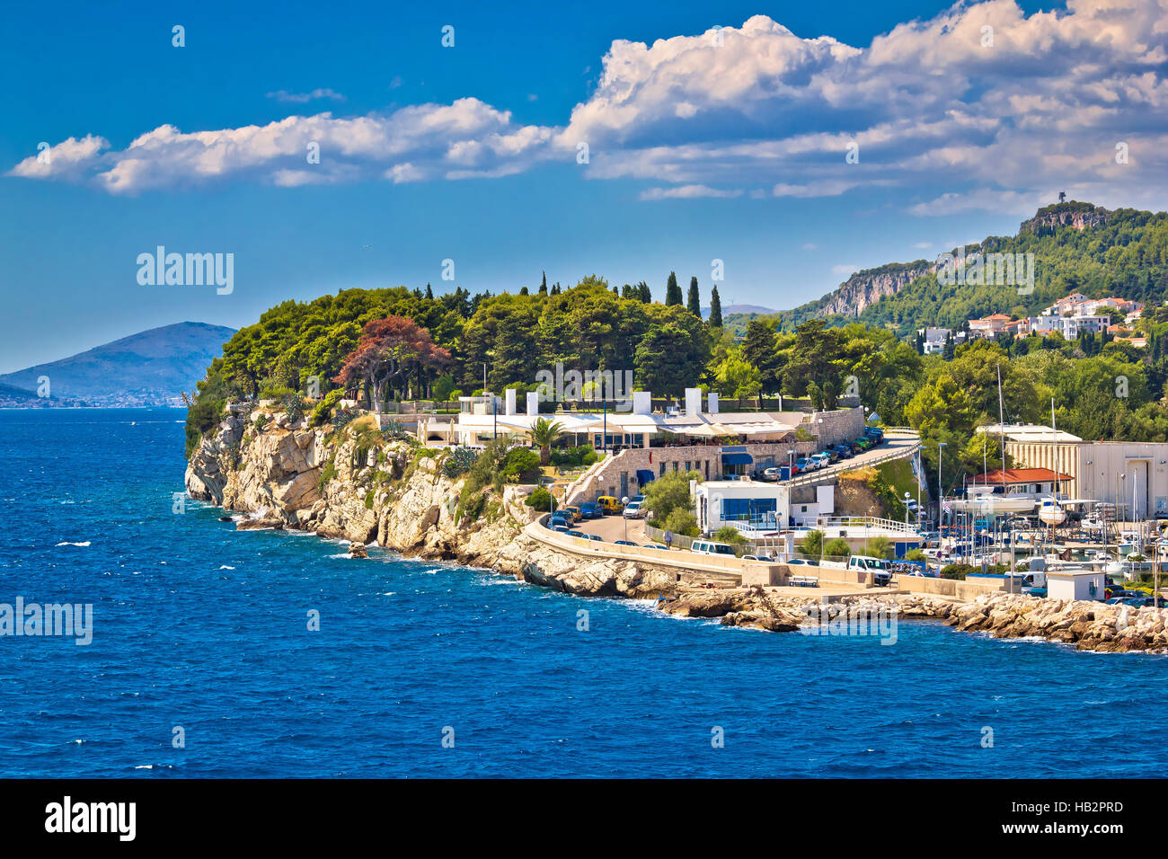 Split rocky coast summer view Stock Photo - Alamy
