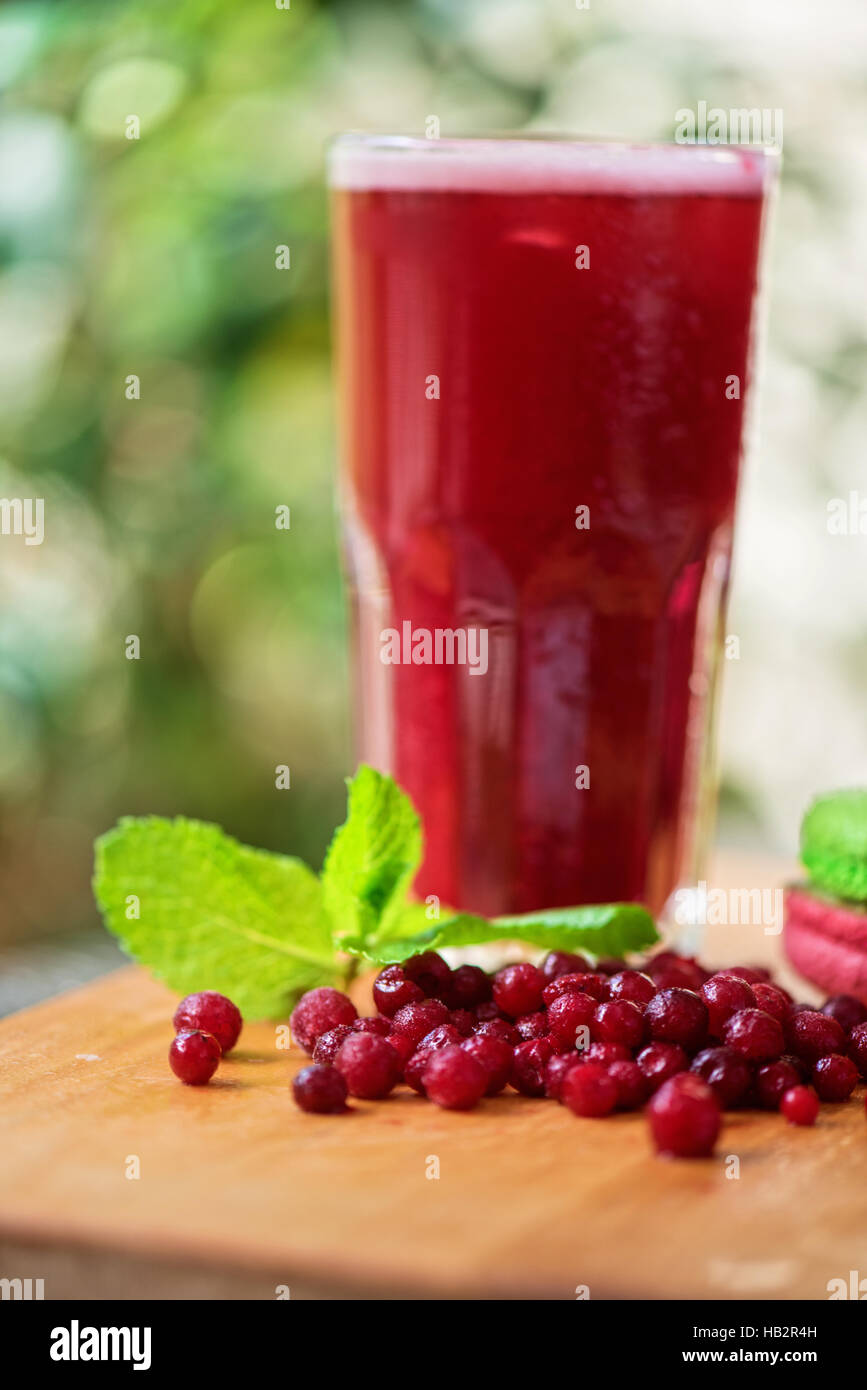 fruit drink with cranberries Stock Photo - Alamy