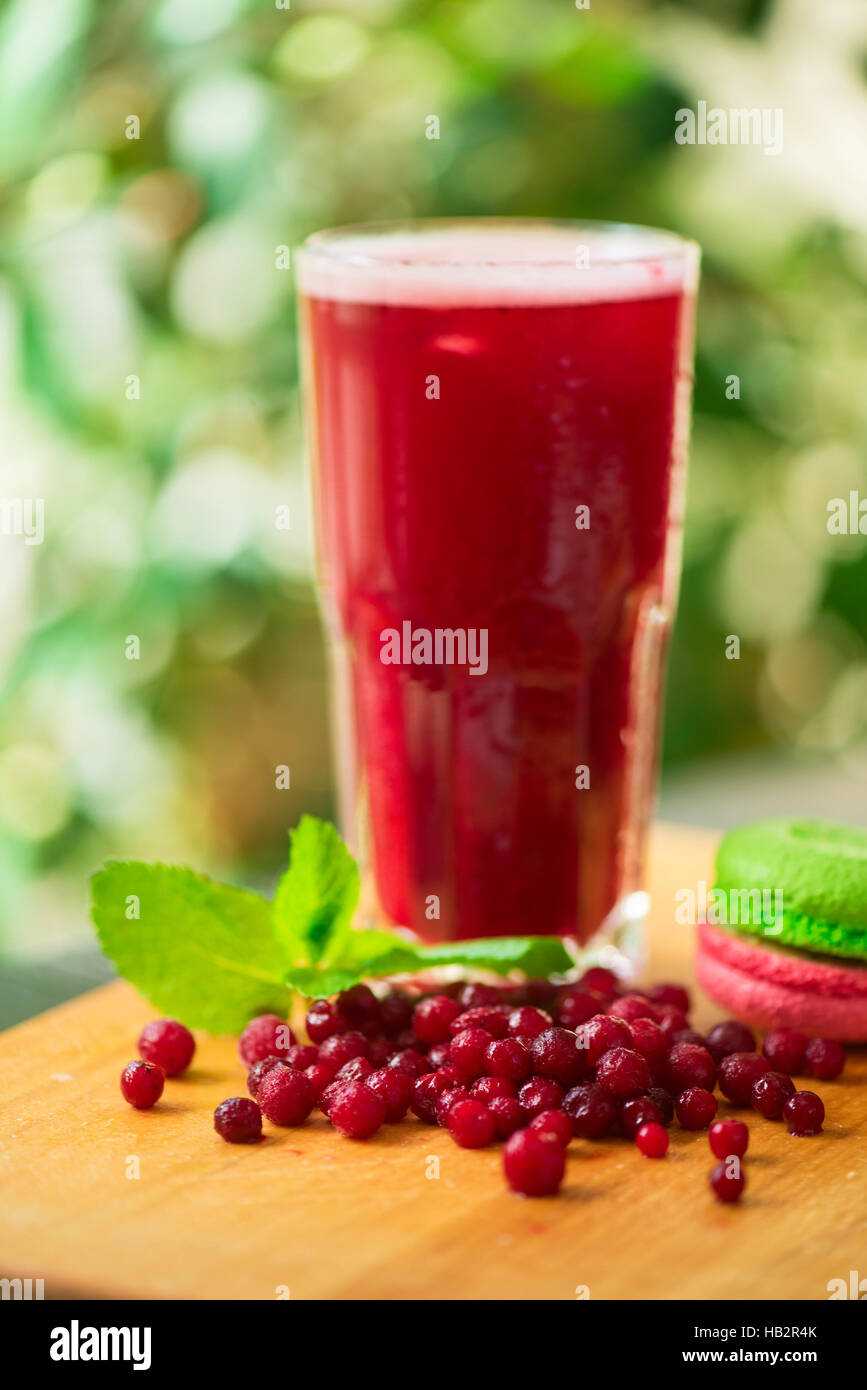 fruit drink with cranberries Stock Photo - Alamy