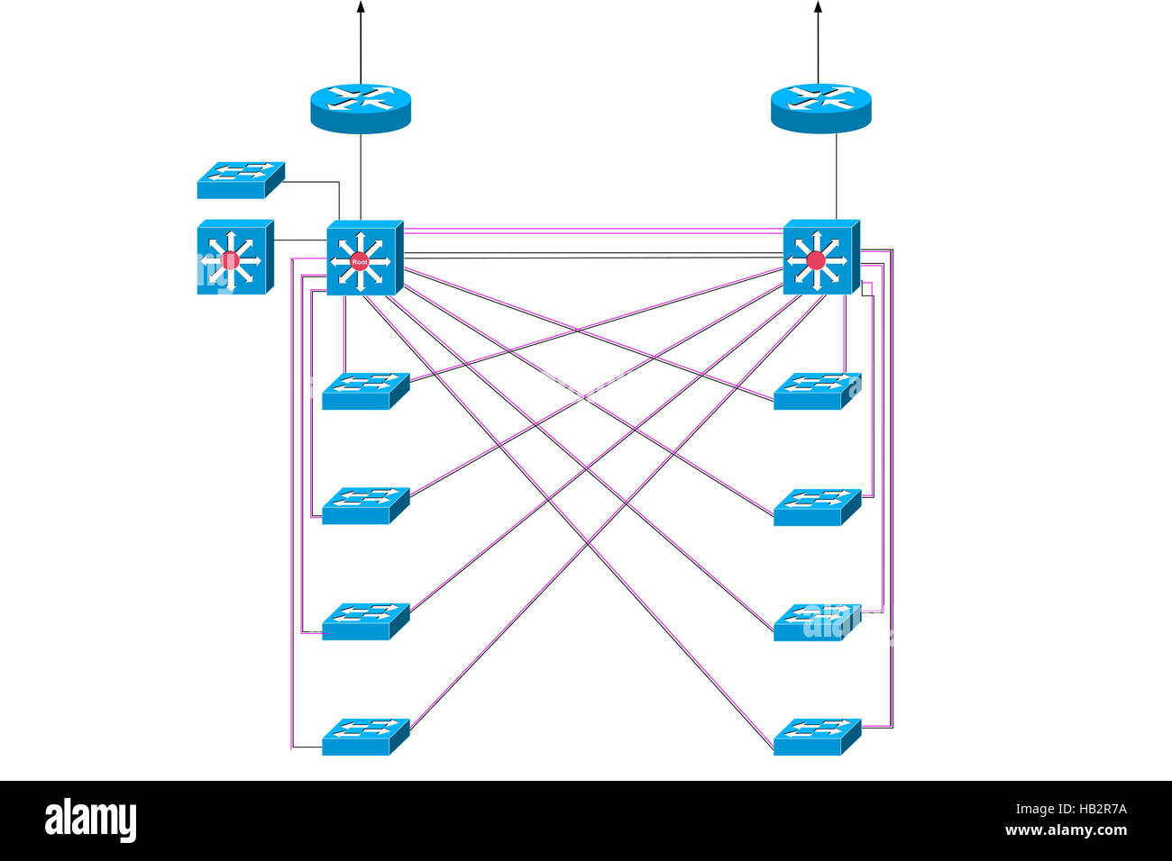 Network wlan vlan diagram illustration hi-res stock photography and ...
