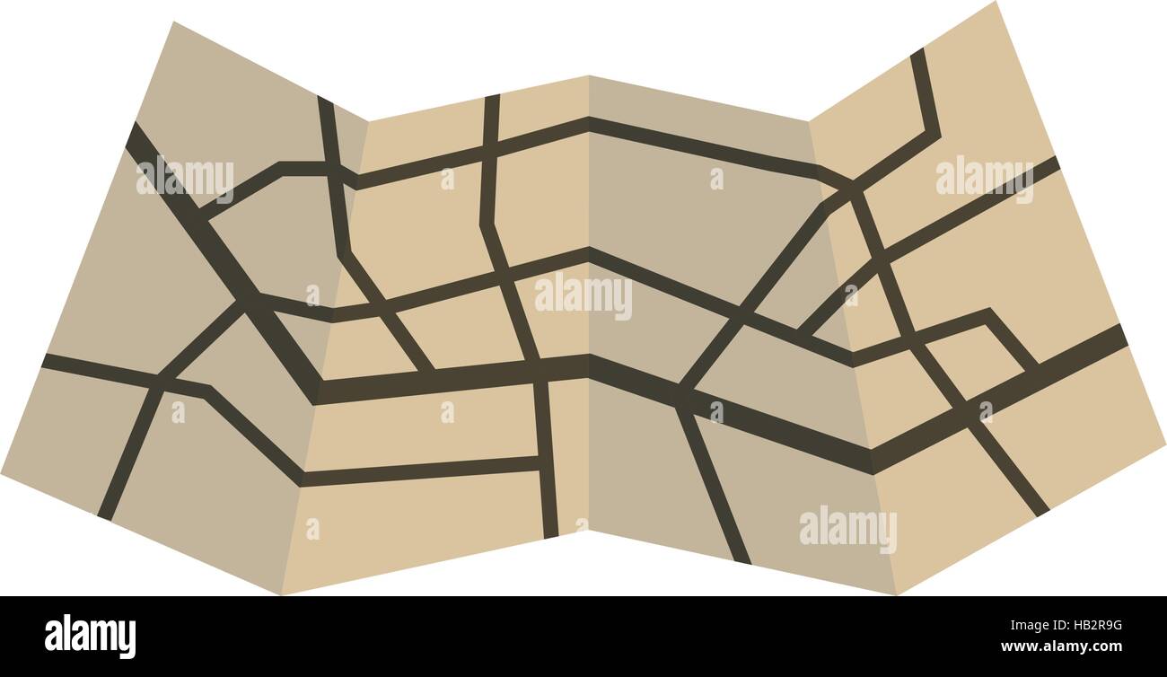 paper map icon image vector illustration design Stock Vector Image ...