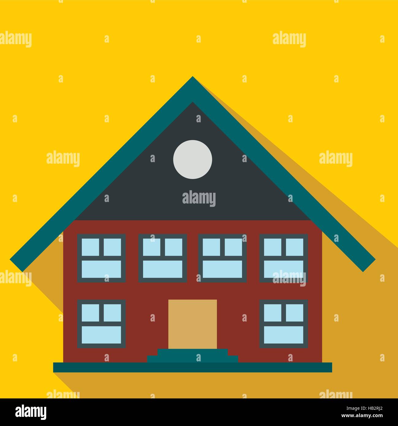 Two-storey house flat icon Stock Vector Image & Art - Alamy