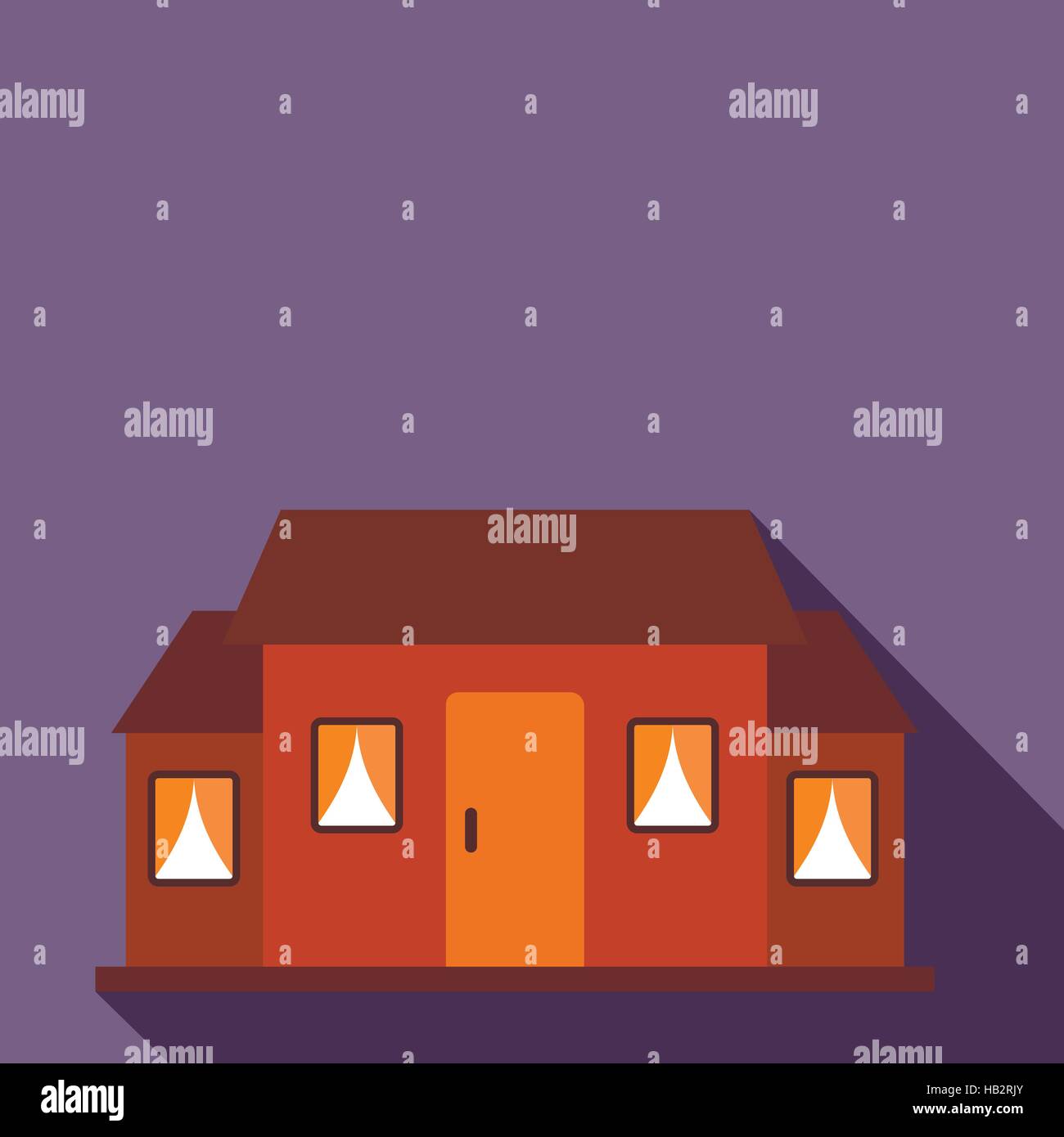 Small brown cottage flat icon Stock Vector Image & Art - Alamy