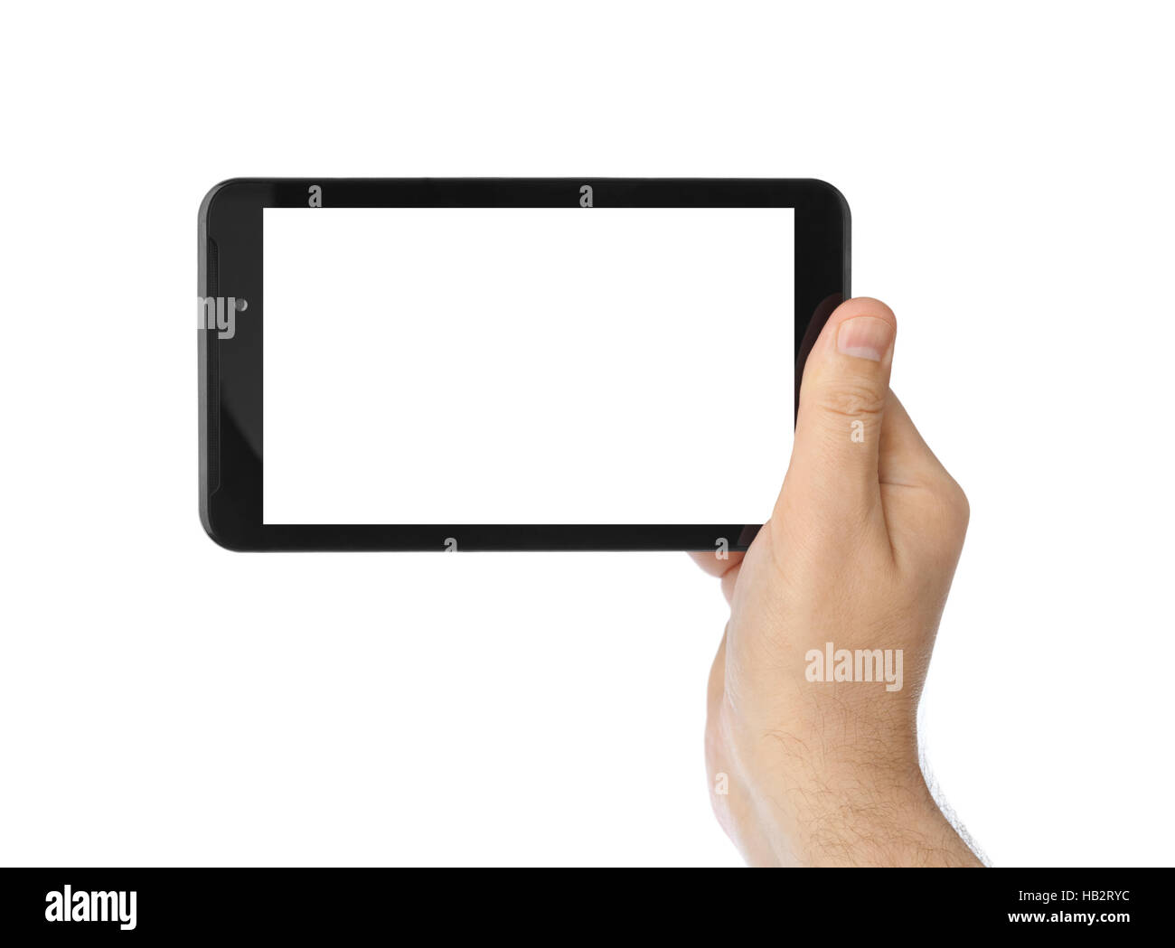 Hand with touchpad pc Stock Photo - Alamy