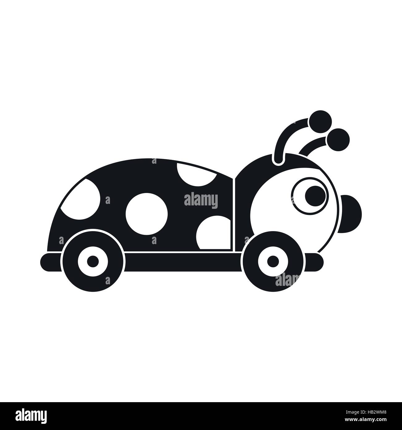 Ladybug toy on a wheels icon Stock Vector Image & Art - Alamy