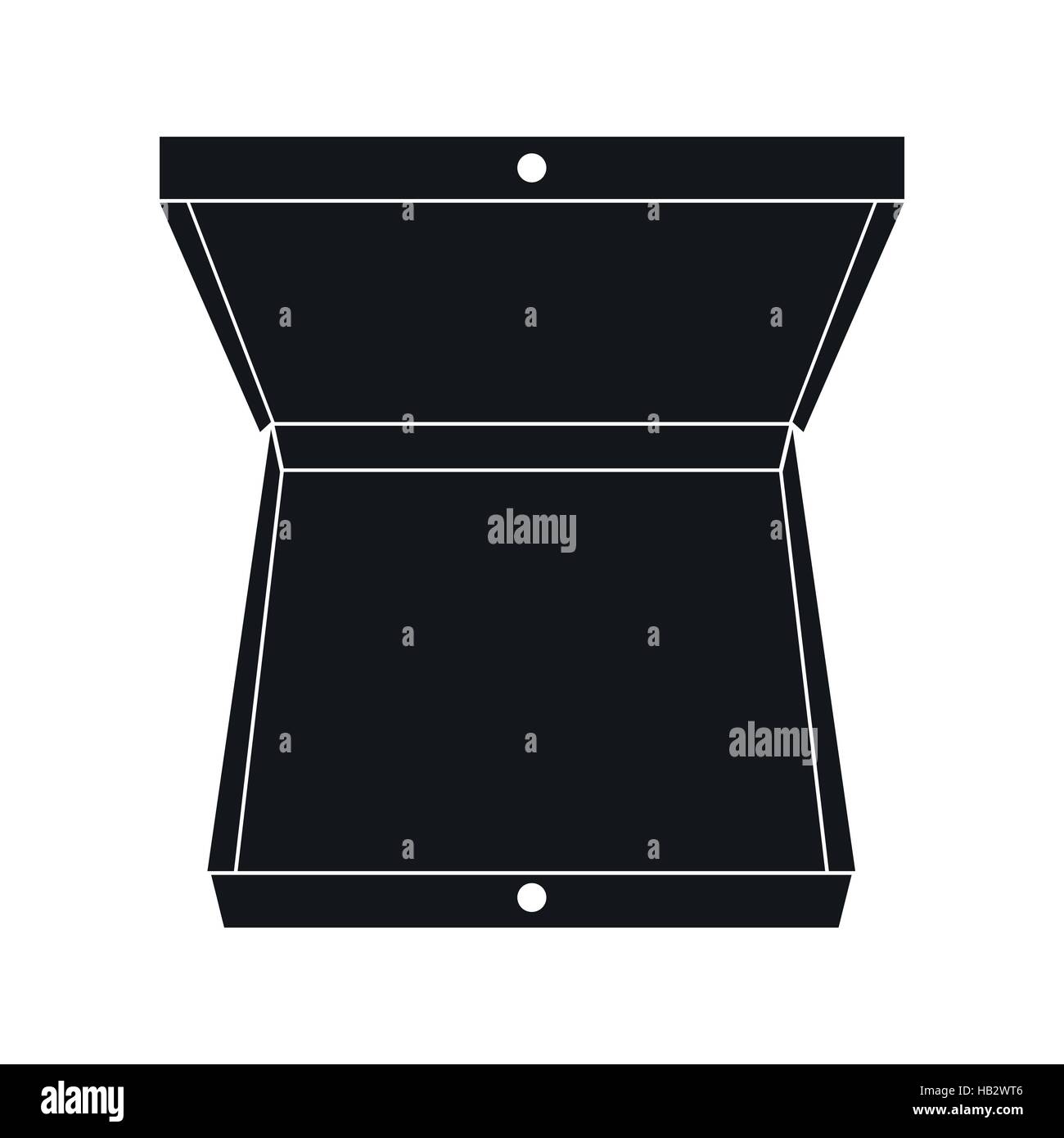 Open pizza box black simple icon Stock Vector Image & Art - Alamy