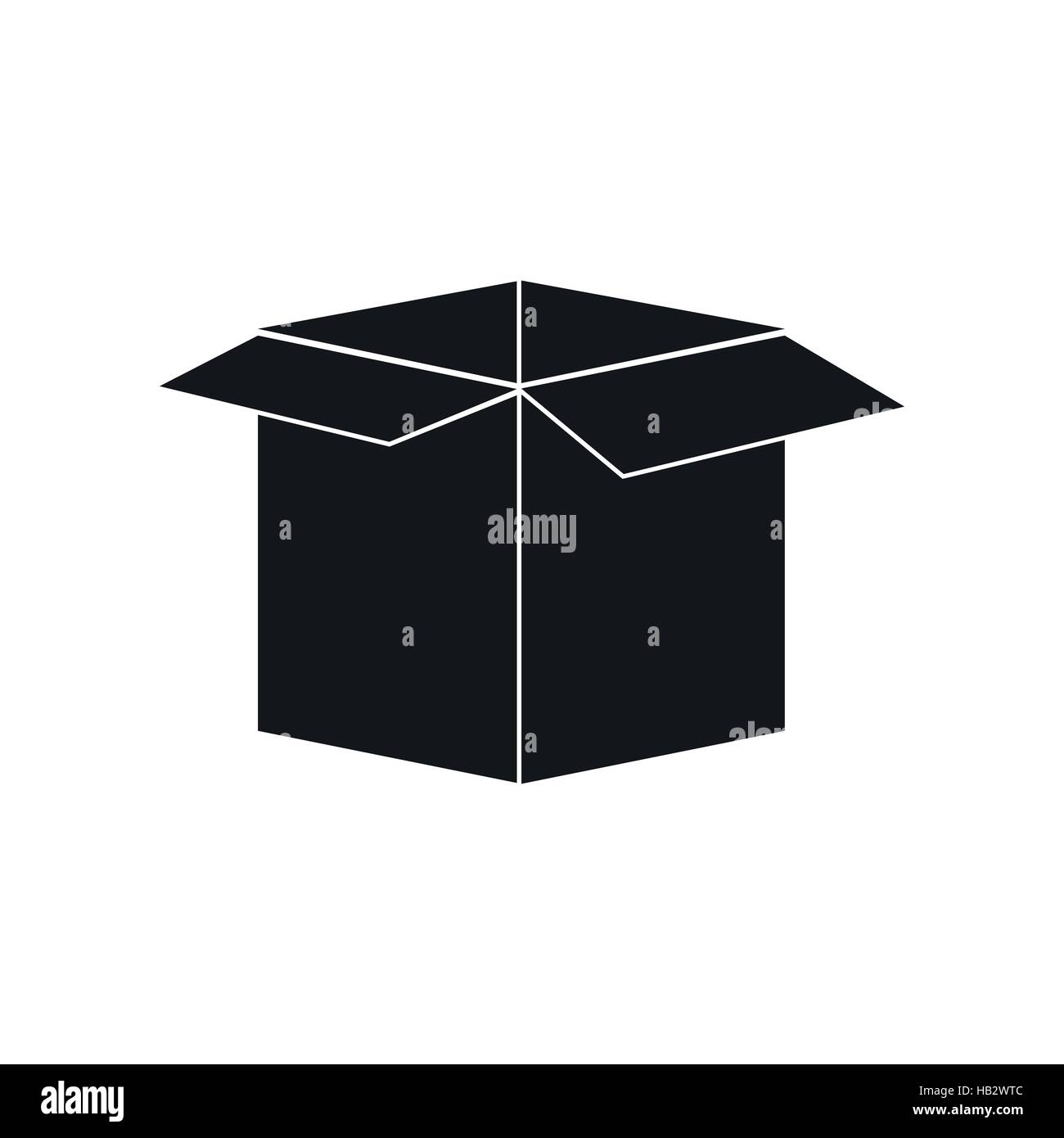 Open empty cardboard icon Stock Vector Image & Art - Alamy