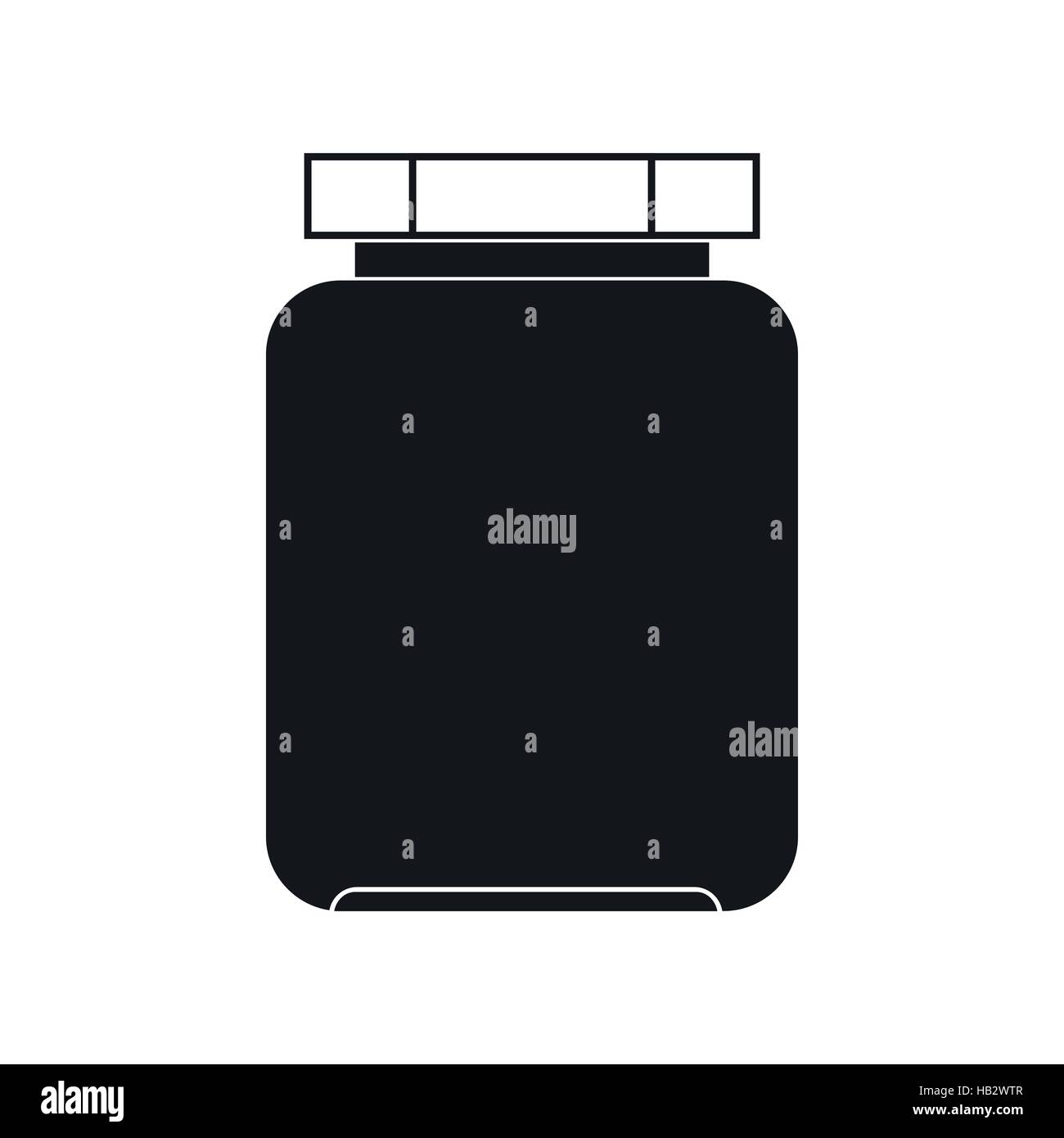 Empty glass jar with lid icon Stock Vector Image & Art - Alamy