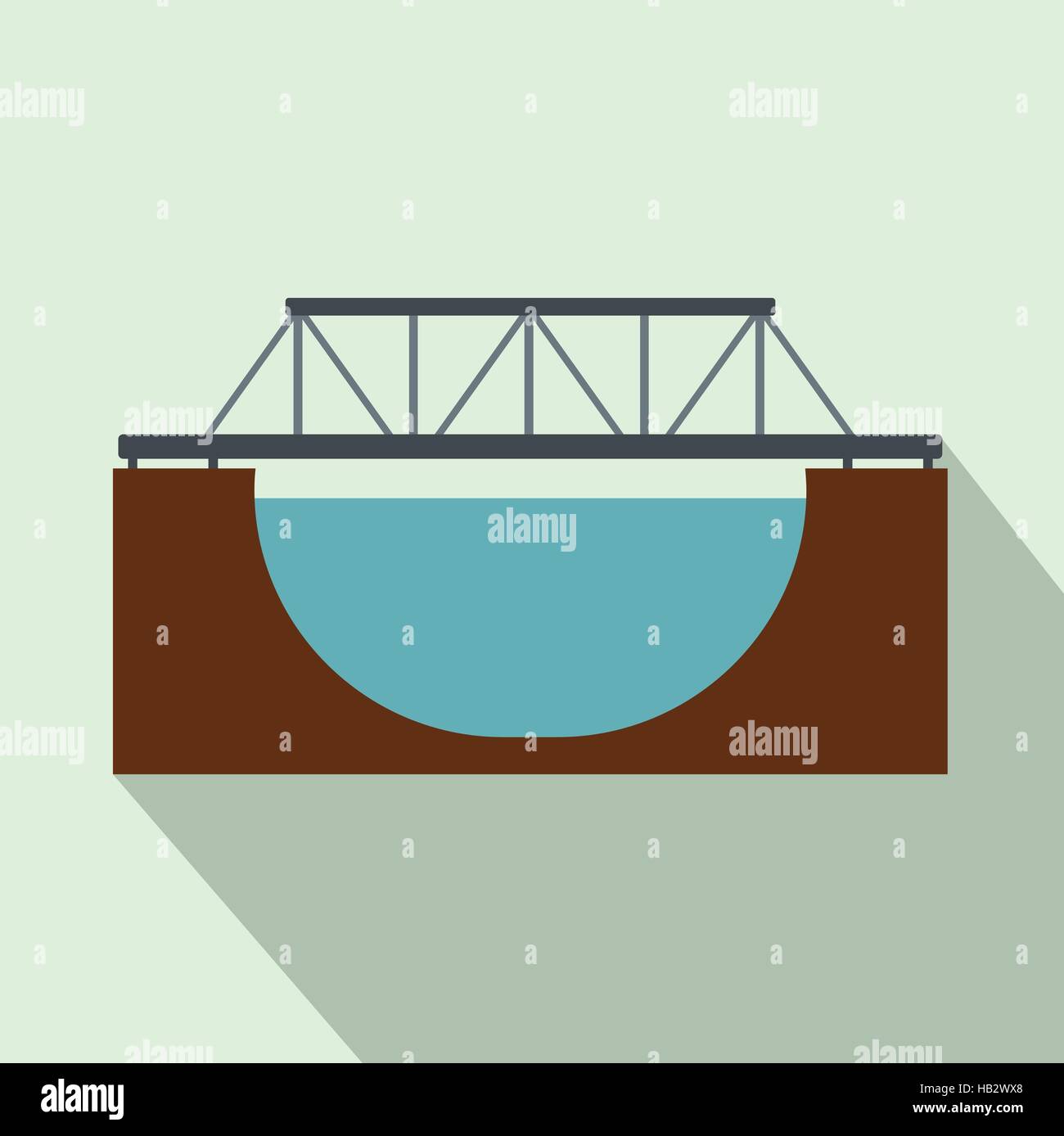 Rail bridge flat icon Stock Vector Image & Art - Alamy