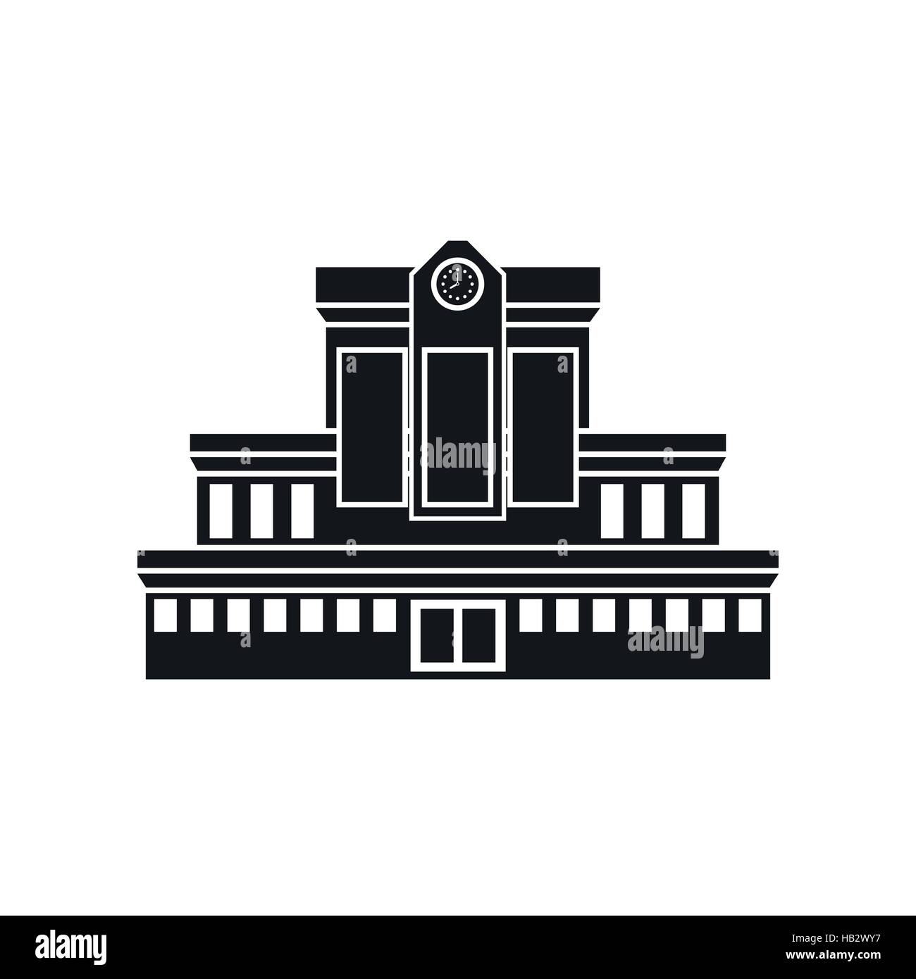 Railway station icon Stock Vector Image & Art - Alamy