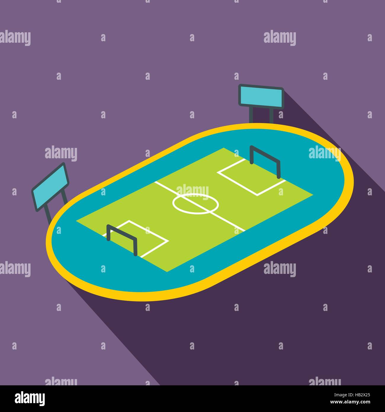 Football playground flat icon Stock Vector Image & Art - Alamy