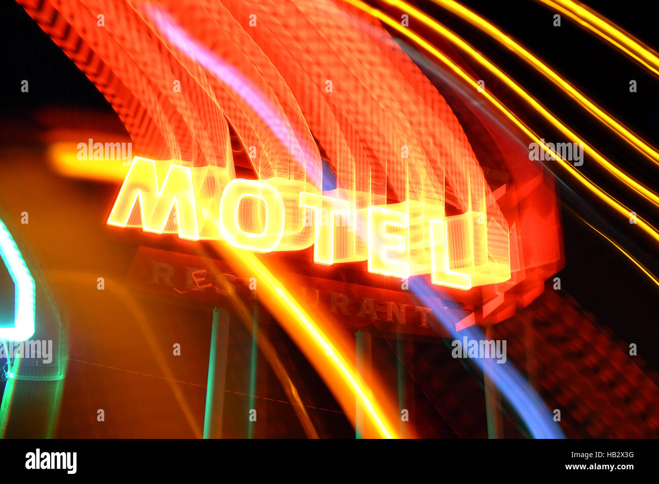 Historic neon sign along the highway in Colorado Stock Photo - Alamy