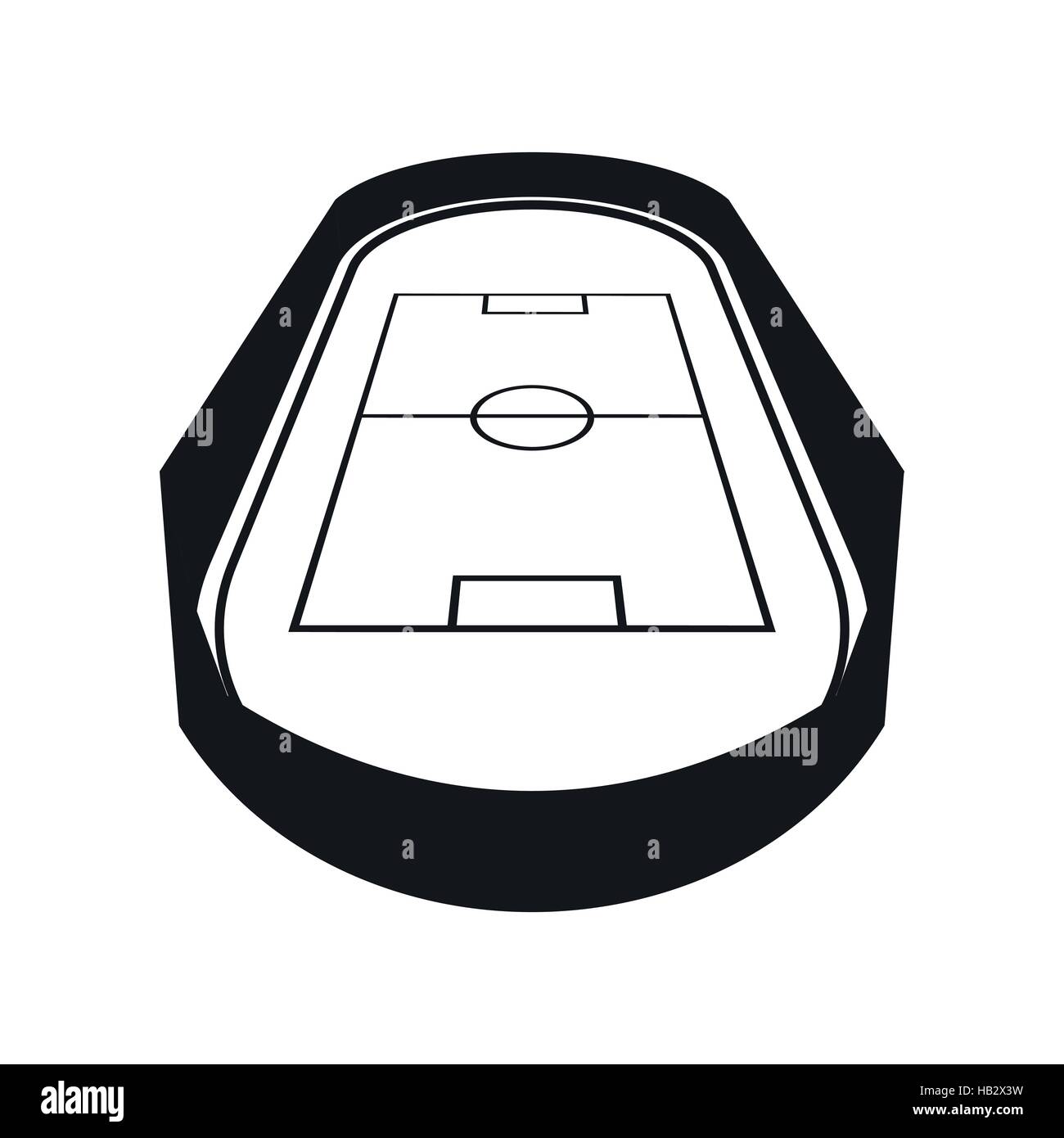 Open soccer field black simple icon Stock Vector Image & Art - Alamy
