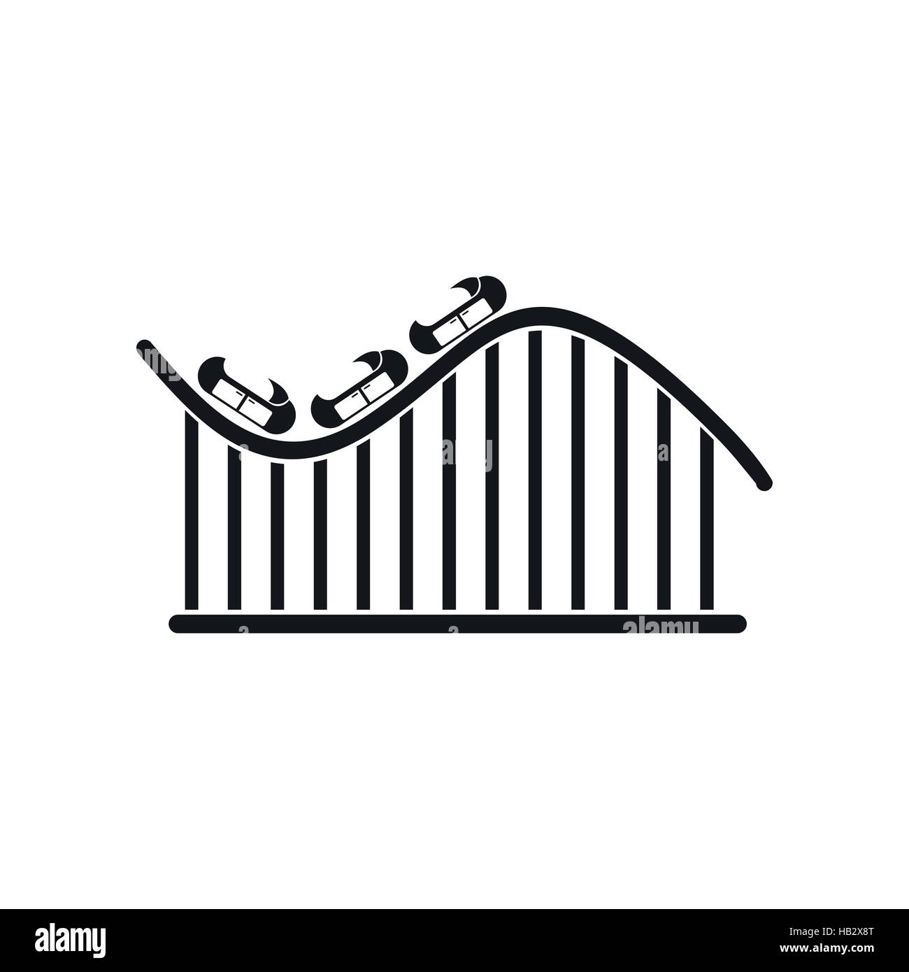 Roller coaster black simple icon Stock Vector Image & Art - Alamy