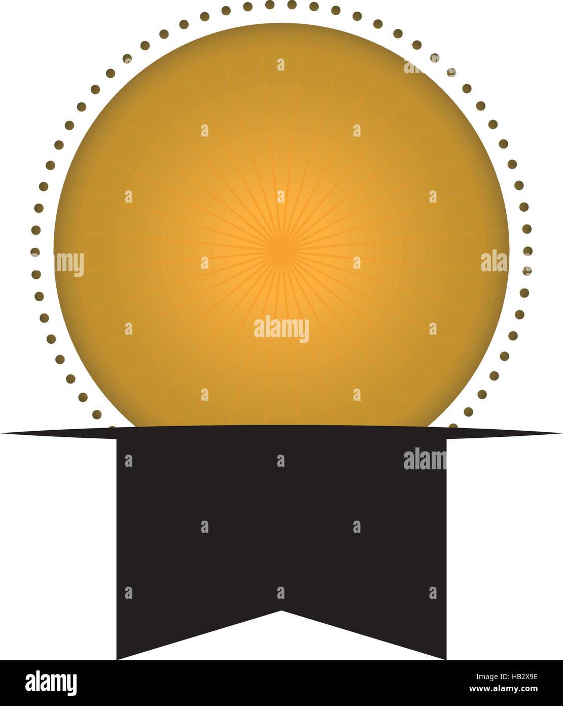 medal with label icon over white background. colorful design. vector ...