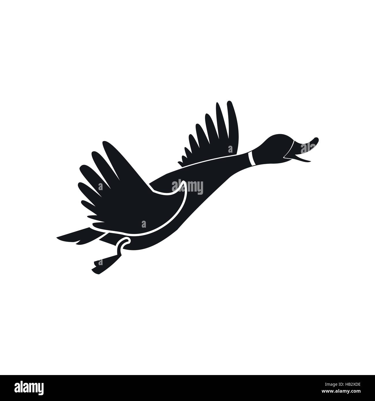 Wild duck black simple icon Stock Vector Image & Art - Alamy