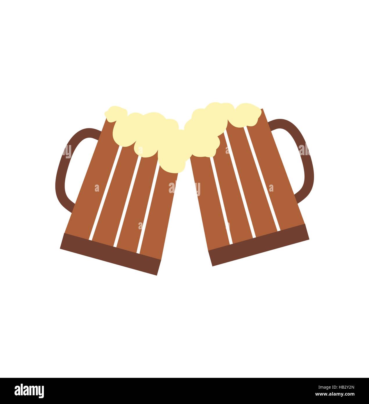 Two glasses full beer Cut Out Stock Images & Pictures - Alamy