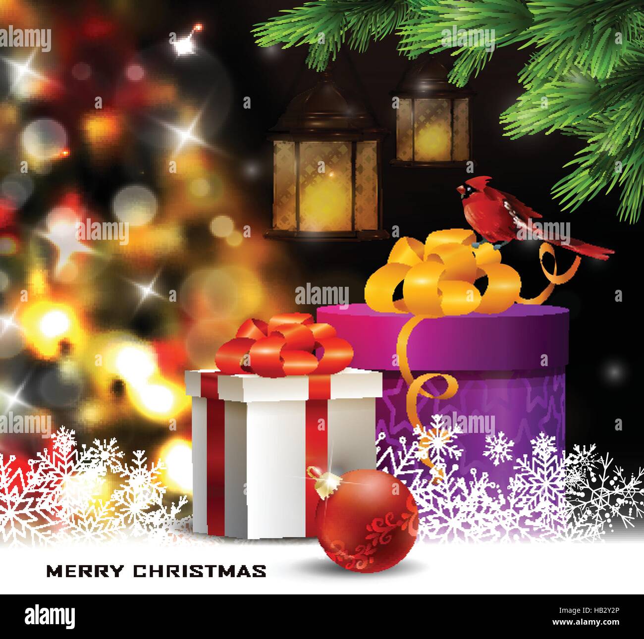 Christmas light gold bokeh Stock Vector Images - Alamy