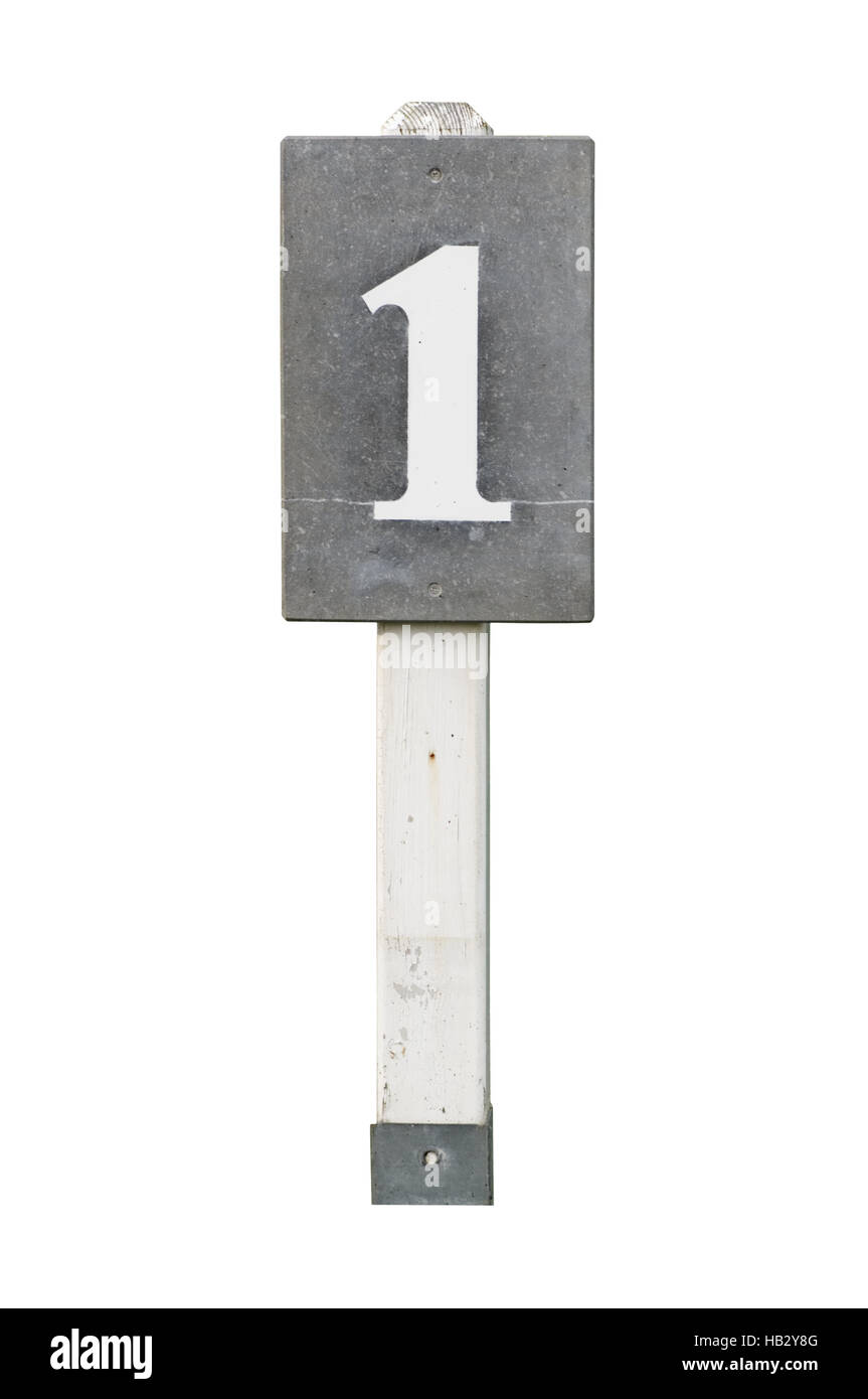 number one on sign Stock Photo - Alamy