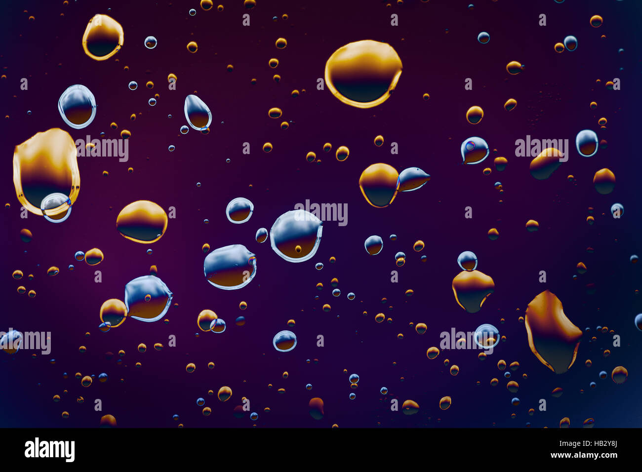 Rain in space blue Stock Photo - Alamy