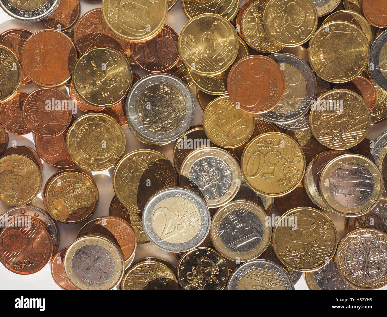 Euro coins background Stock Photo - Alamy