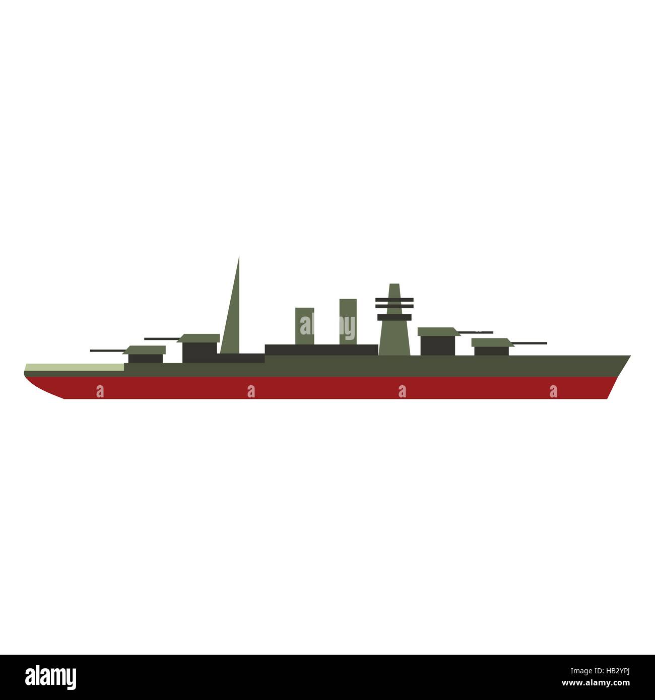 Warship flat icon Stock Vector Image & Art - Alamy