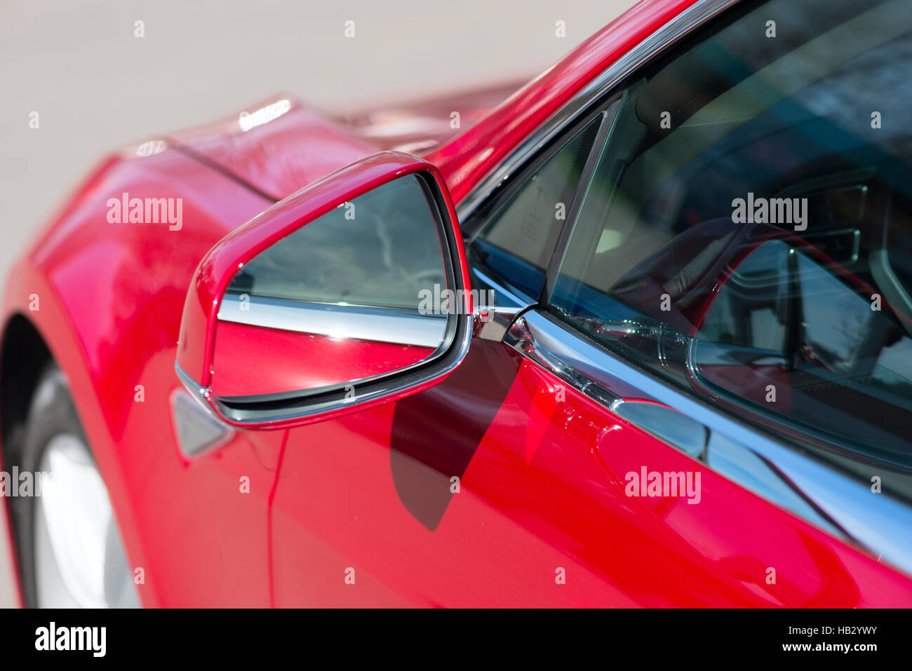 side rear-view mirror Stock Photo - Alamy