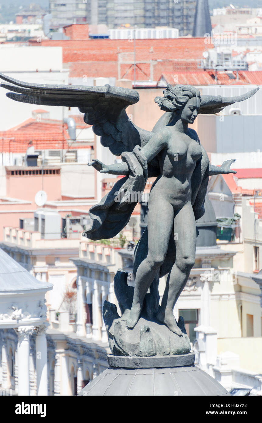 Angel sculpture on Metropolis building Stock Photo - Alamy