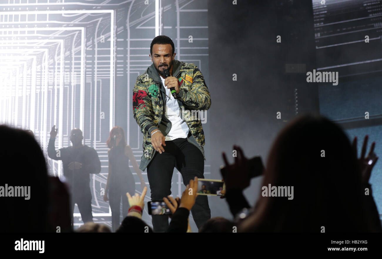 Craig David performs on stage at Capital's Jingle Bell Ball with Coca ...