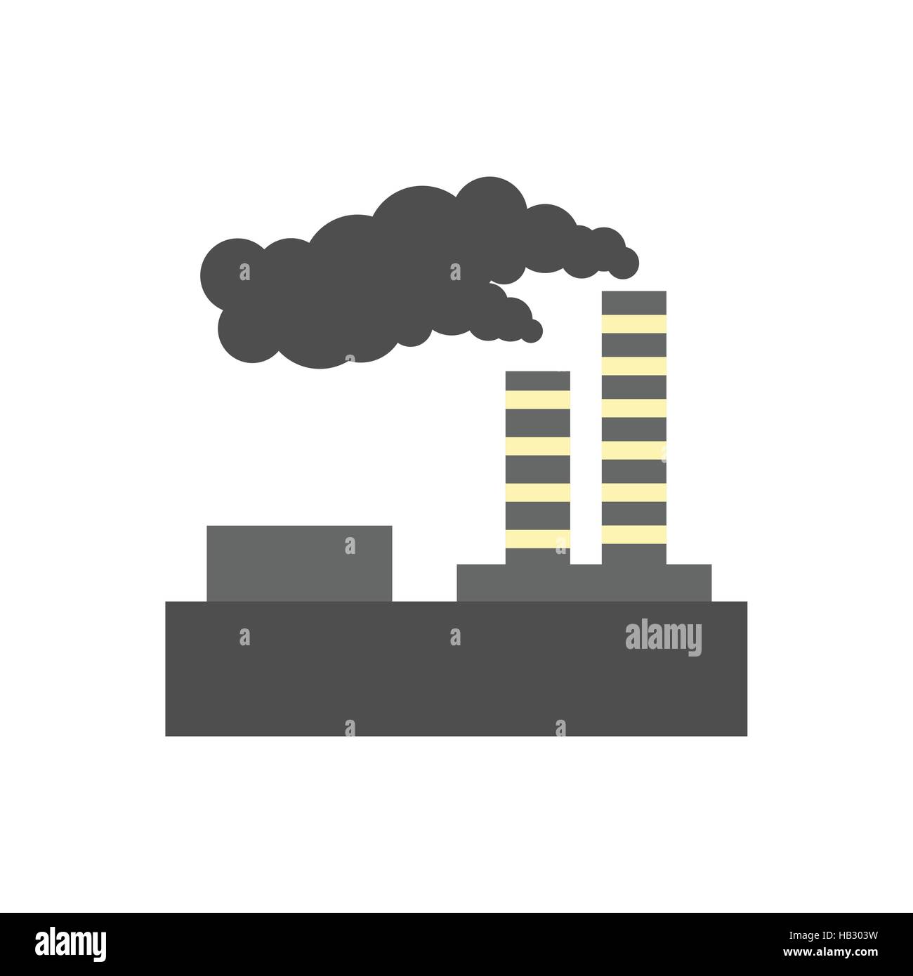 Factory pollution flat icon Stock Vector Image & Art - Alamy