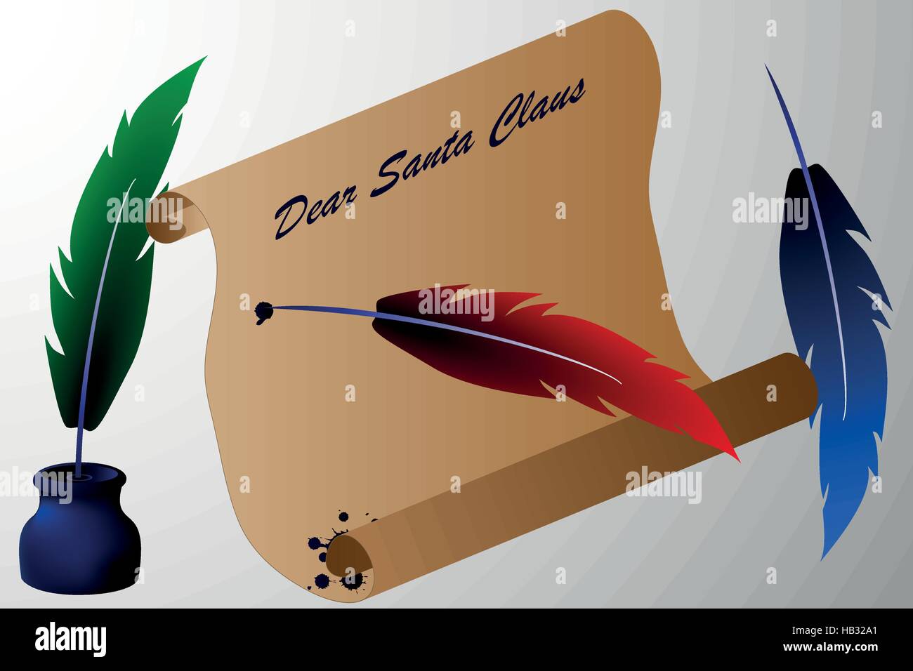 Santa christmas postage letter Stock Vector Images - Alamy