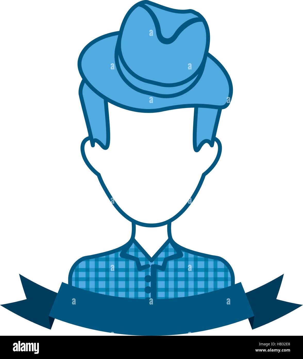 faceless man with hat icon image vector illustration design Stock ...