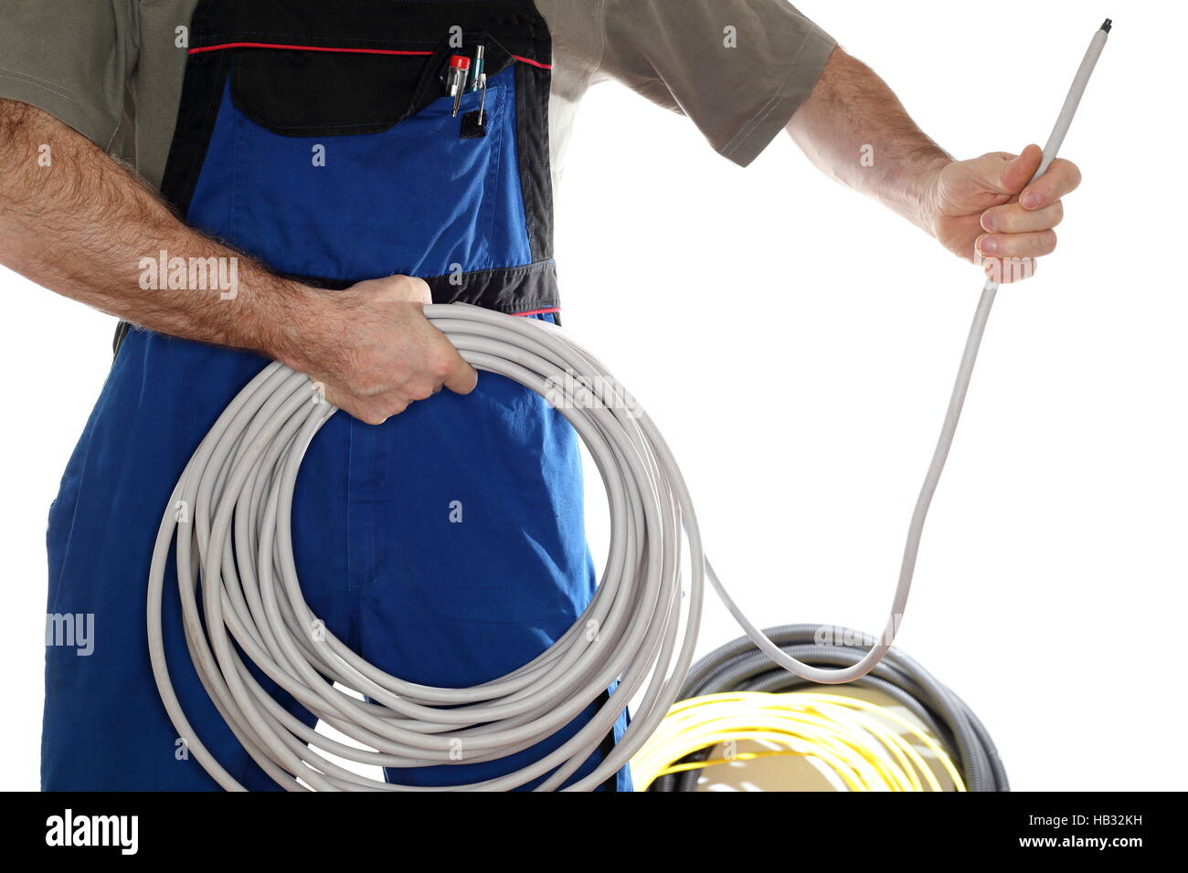 wire in hand Stock Photo - Alamy