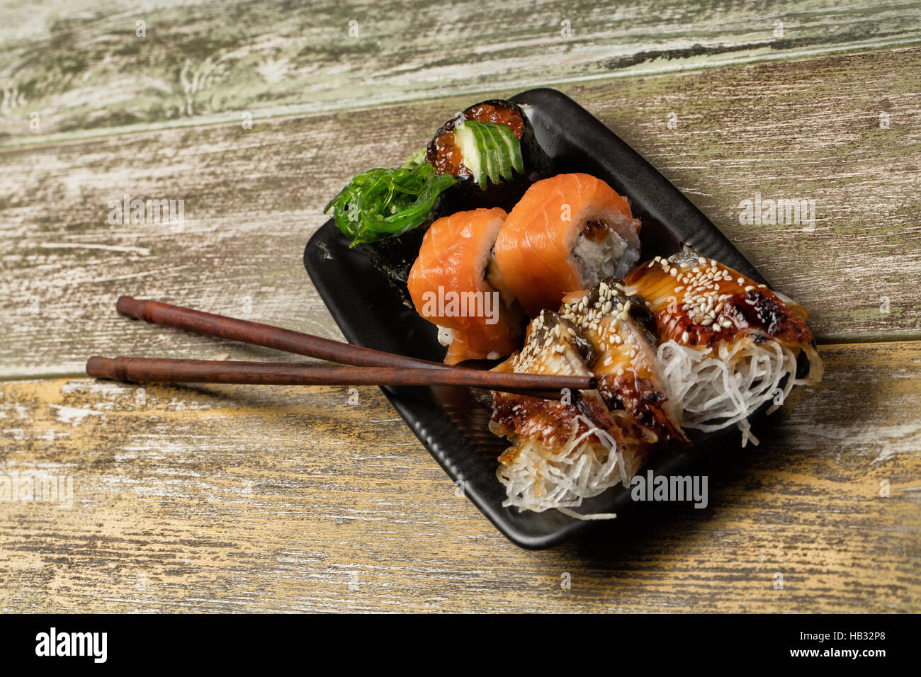 Japanese Sushi On A Table Stock Photo - Alamy
