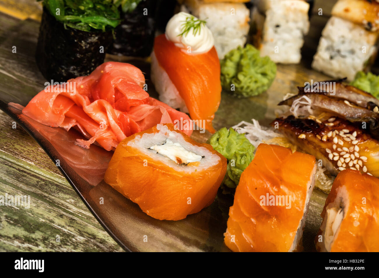Japanese Sushi On A Table Stock Photo - Alamy